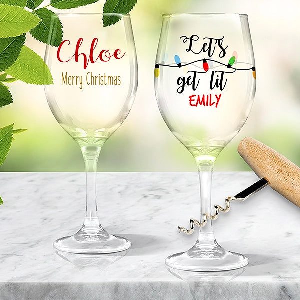 Christmas Wine Glasses Fabness