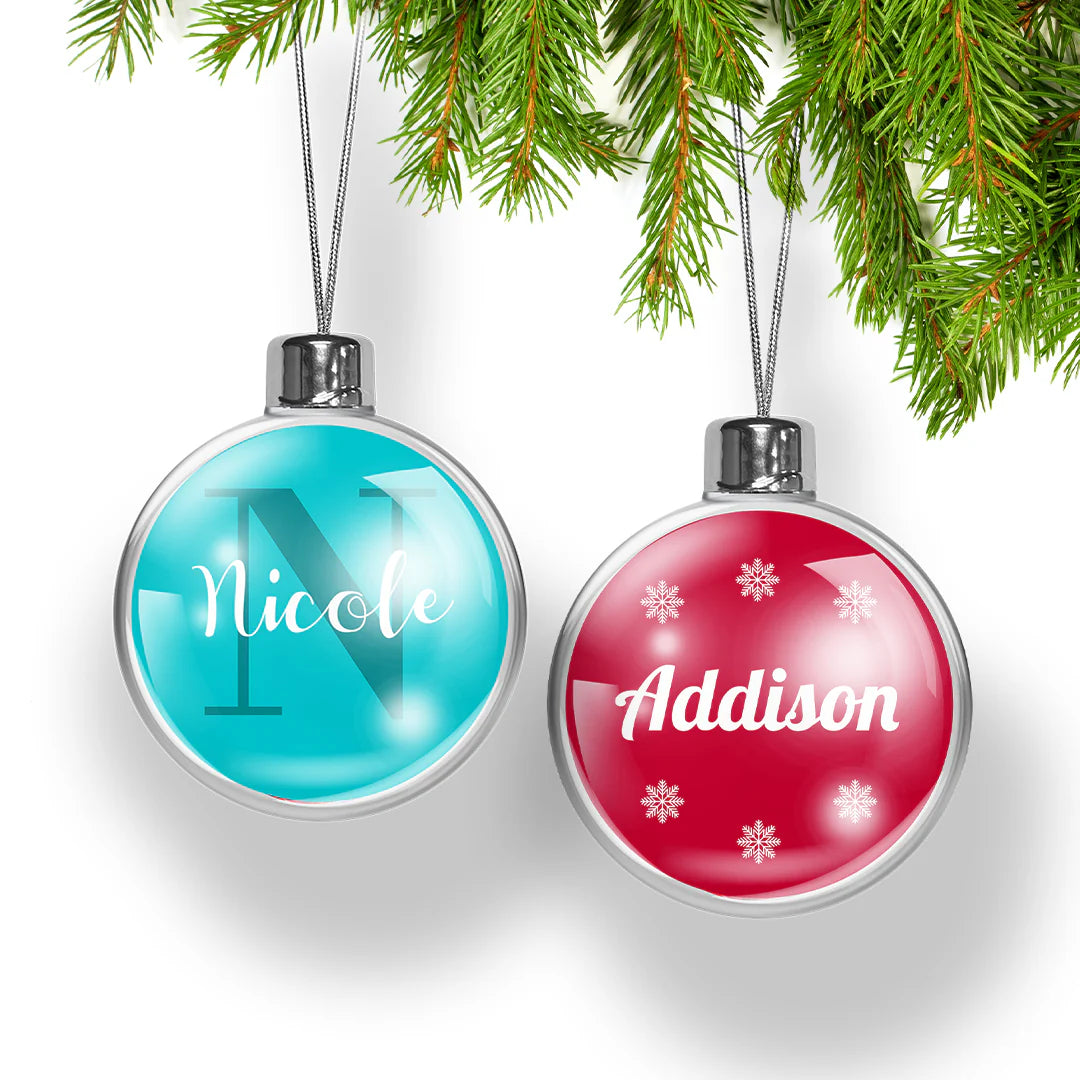 Personalised Christmas Baubles With Names | Fabness