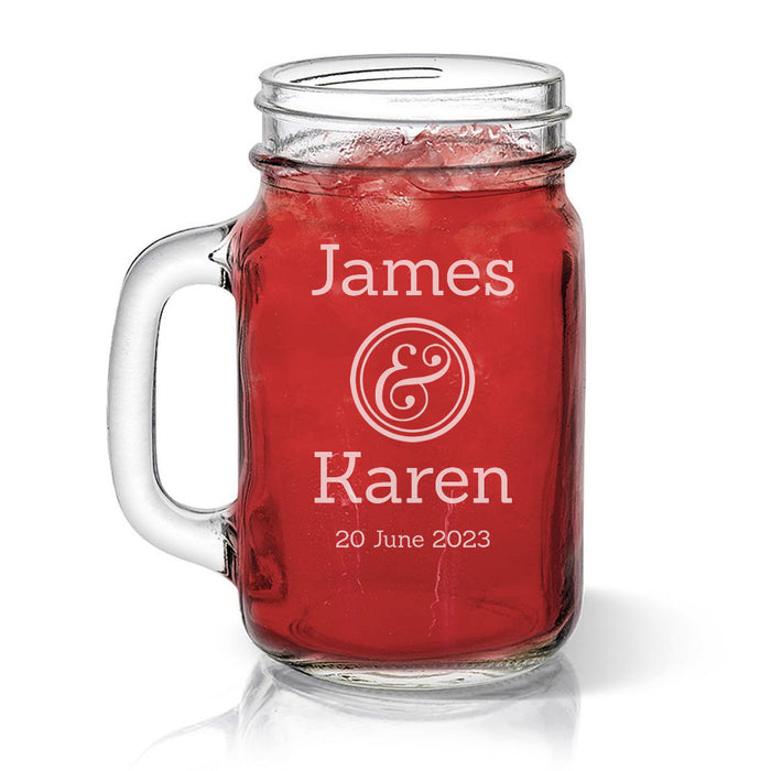 Couples Engraved Mason Jars– Fabness