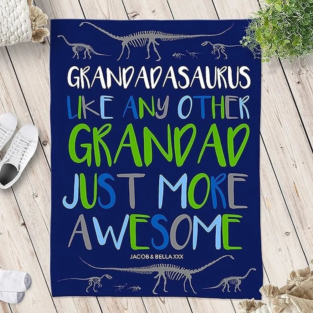 Grandadasaurus Blanket– Fabness