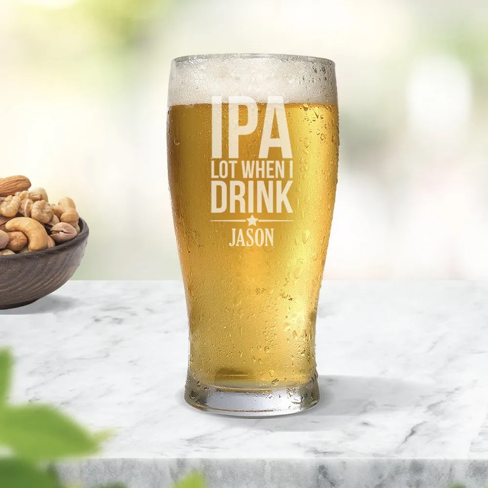IPA Engraved Standard Beer Glass– Fabness