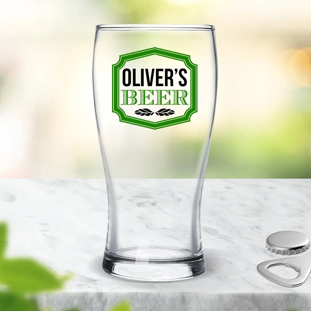 Sign Coloured Standard Beer Glass – Fabness