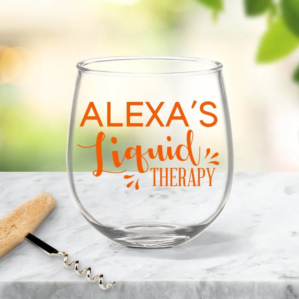 Therapy Coloured Stemless Wine Glass – Fabness