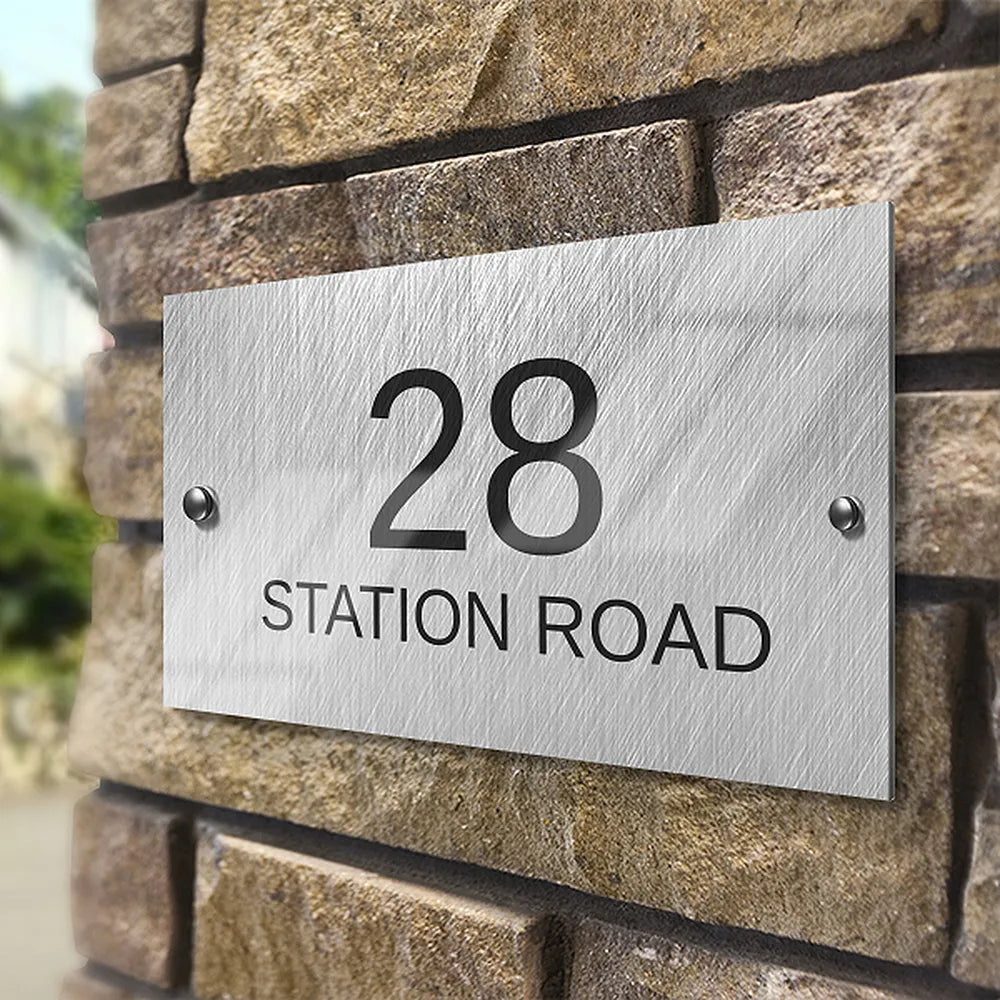 Weave Pattern Standard Metal House Sign – Fabness