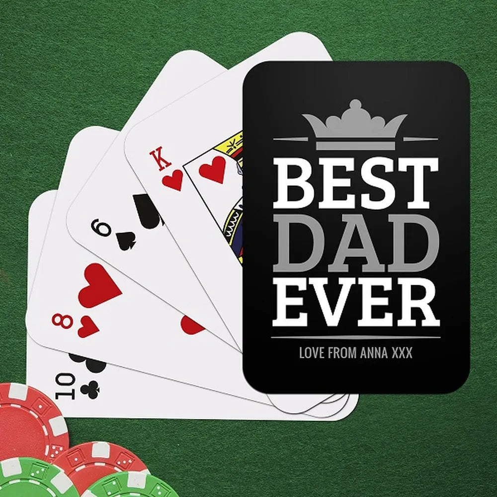 Best Dad Ever Playing Cards Fabness